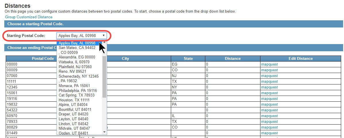 Distances – ArbiterSports