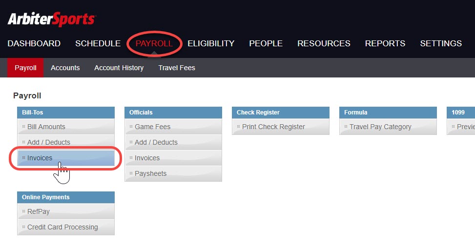 Invoices – ArbiterSports