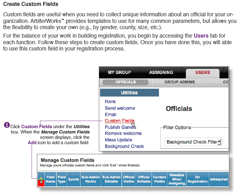 Create Custom Fields – ArbiterSports