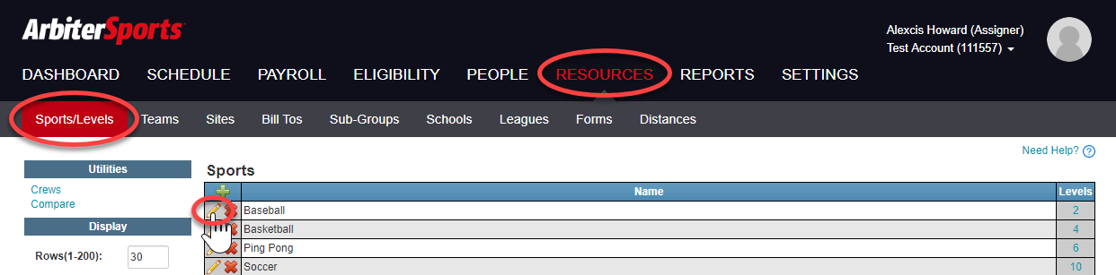 Rotating slots on a game – ArbiterSports