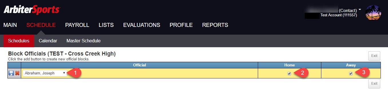 Blocking Officials From Your Teams – ArbiterSports