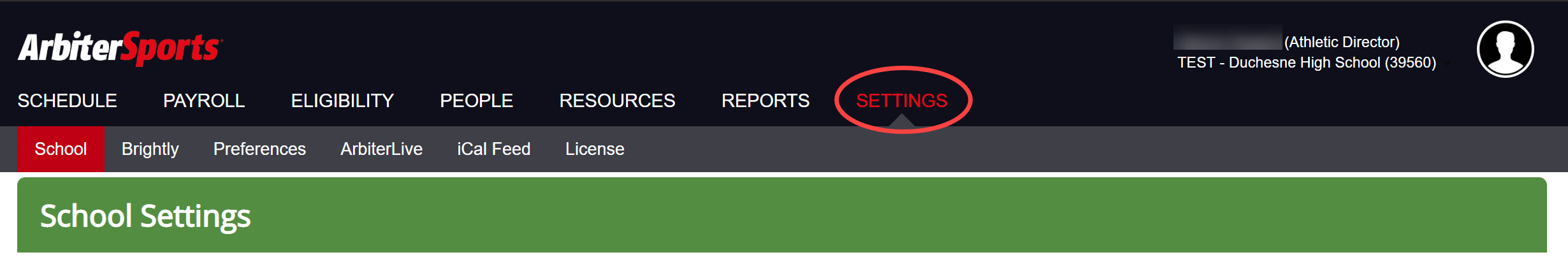 School Settings – ArbiterSports