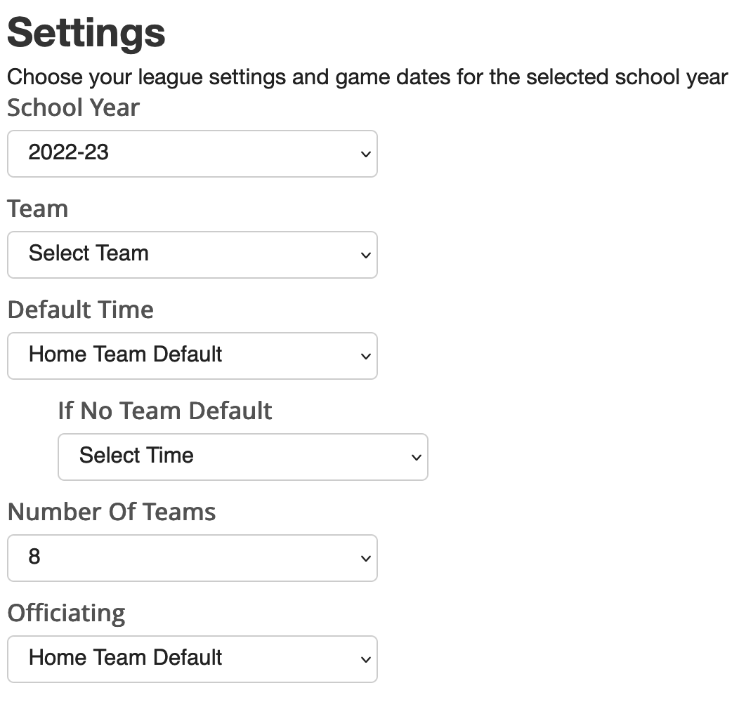 League Scheduler – ArbiterSports