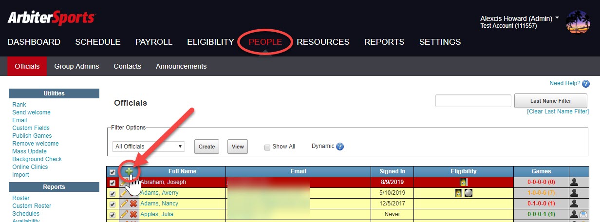 Adding and Editing Officials – ArbiterSports