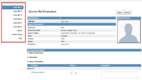 Evaluations Guide for Contacts – ArbiterSports