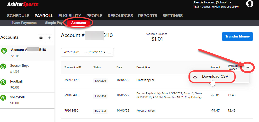 Viewing Payment History – ArbiterSports