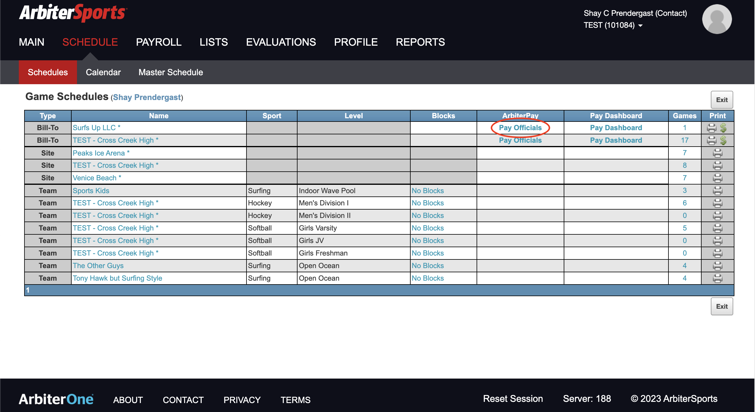 Pay Officials with ArbiterPay (Contacts) – ArbiterSports