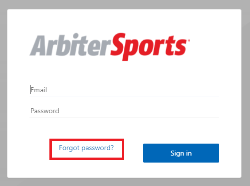 Reset Your Arbiter Password – Forgot Password – ArbiterSports