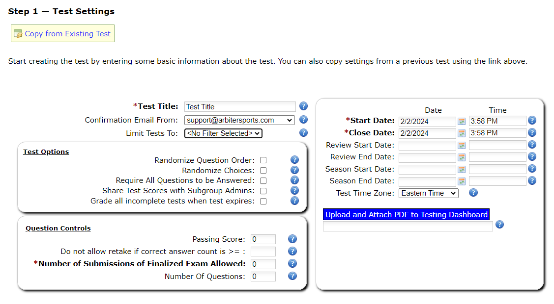 Importing Tests via Excel for Assigners – ArbiterSports Importing Tests via Excel for Assigners – ArbiterSports