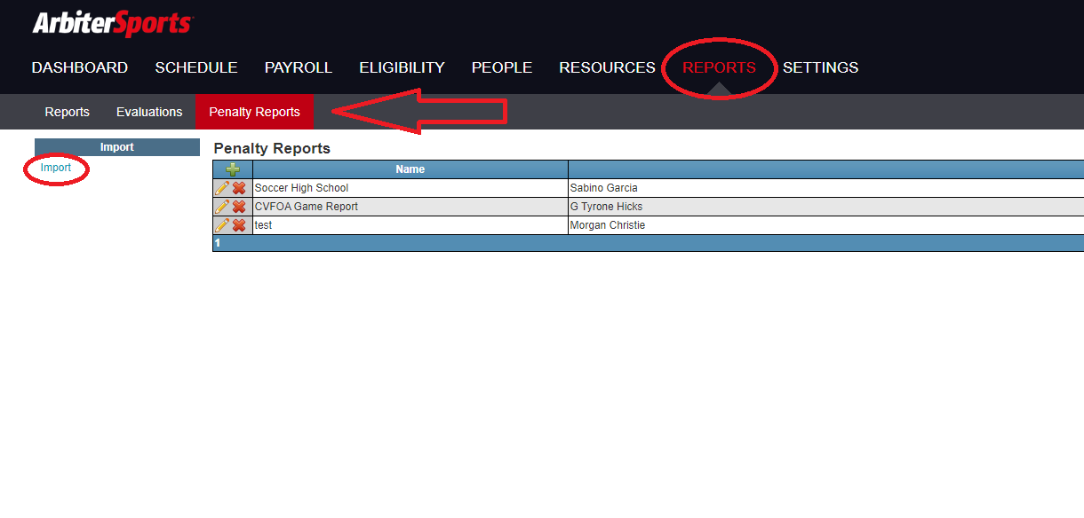 How to Create Penalty Reports | ArbiterOne Assigners – ArbiterSports