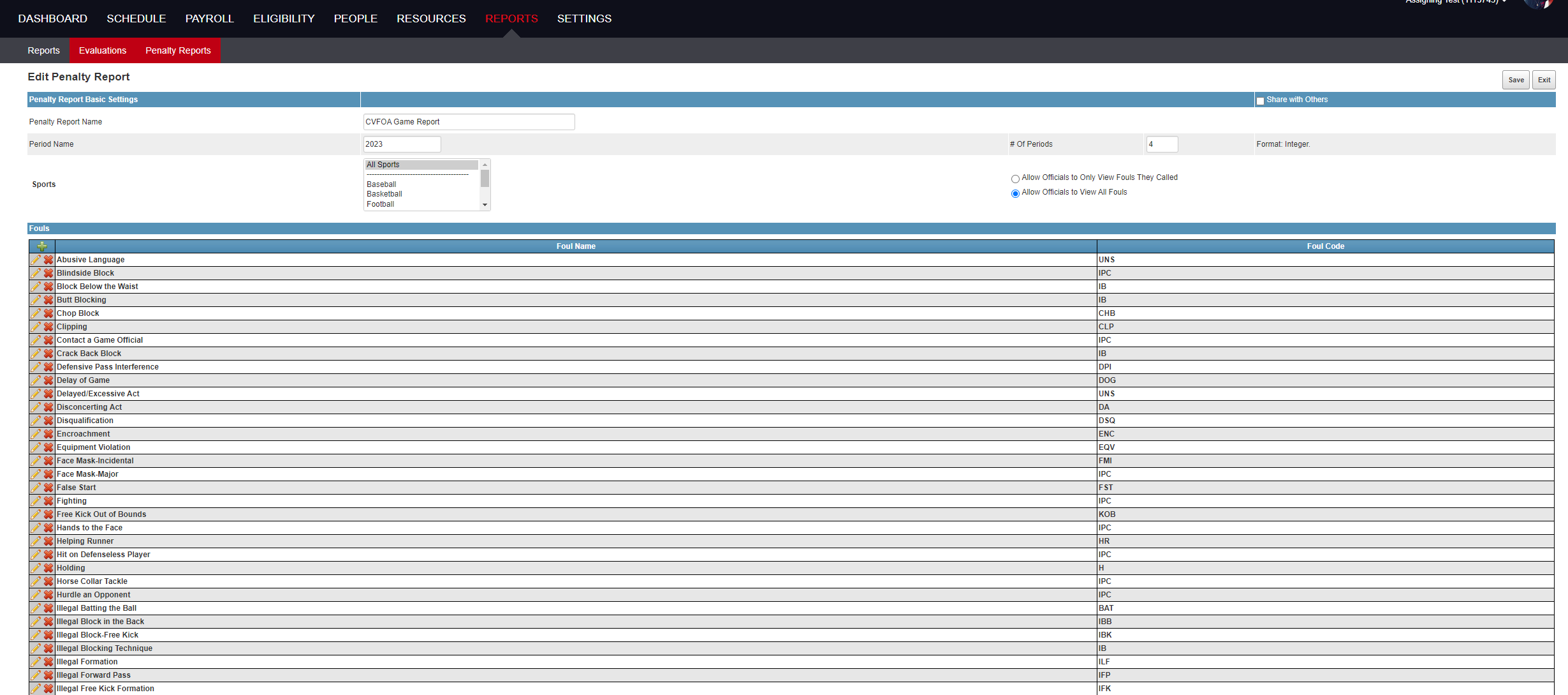 How do I Create Penalty Reports? | ArbiterOne Assigners – ArbiterSports