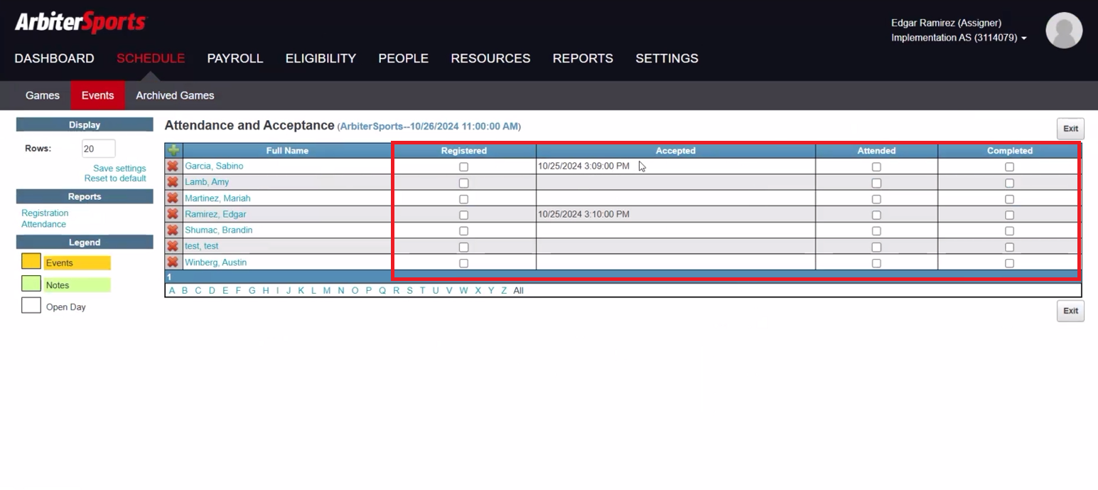 Managing Events in ArbiterOne – ArbiterSports