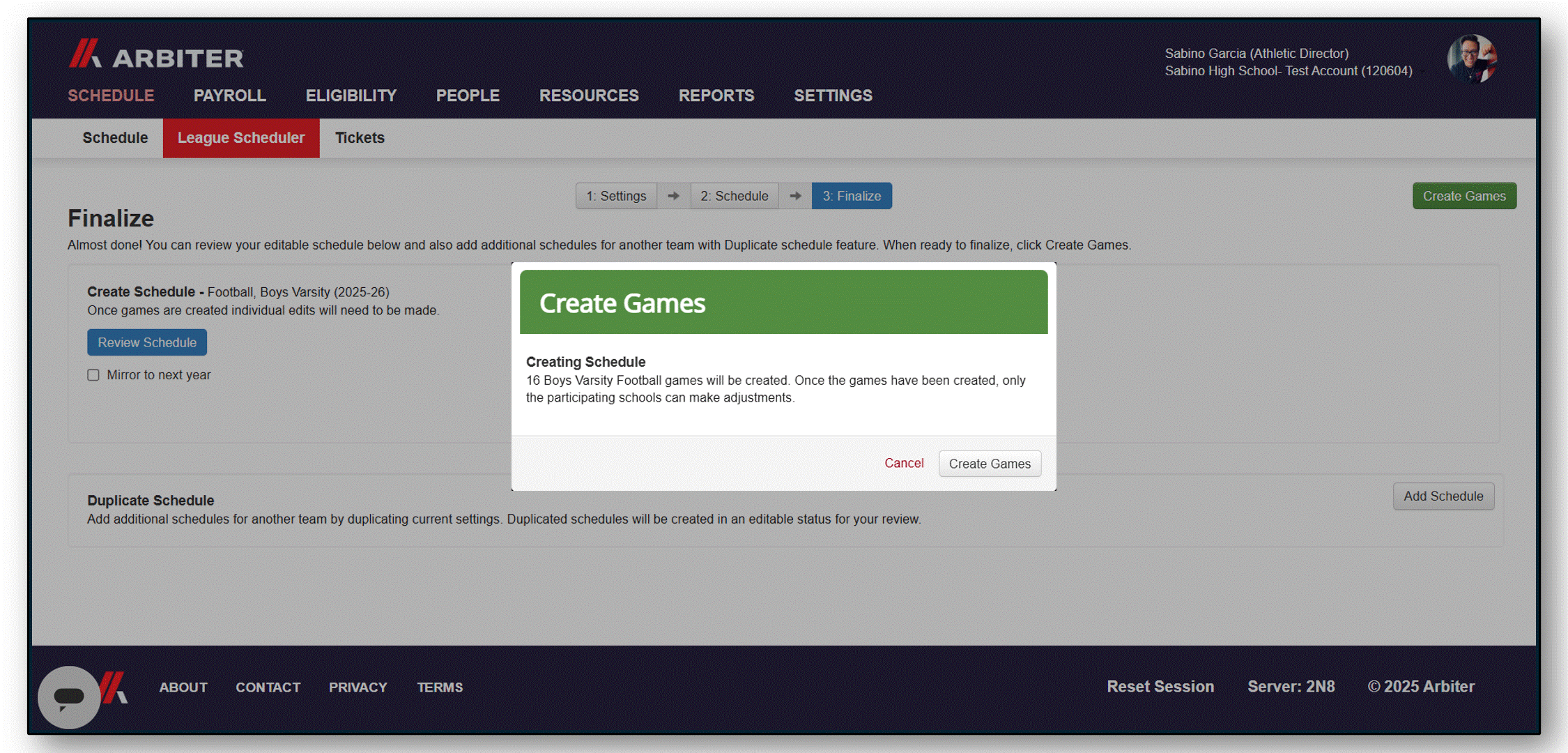 League Scheduler – ArbiterSports