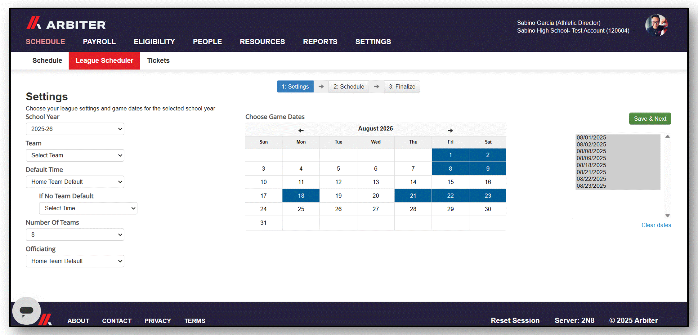 League Scheduler – ArbiterSports