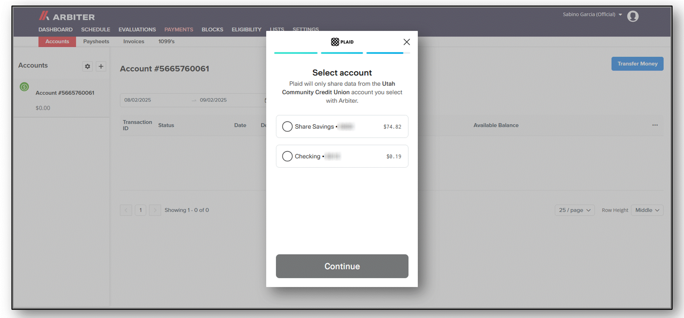 Linking a Bank Account to Arbiter Pay (Officials and Workers ...