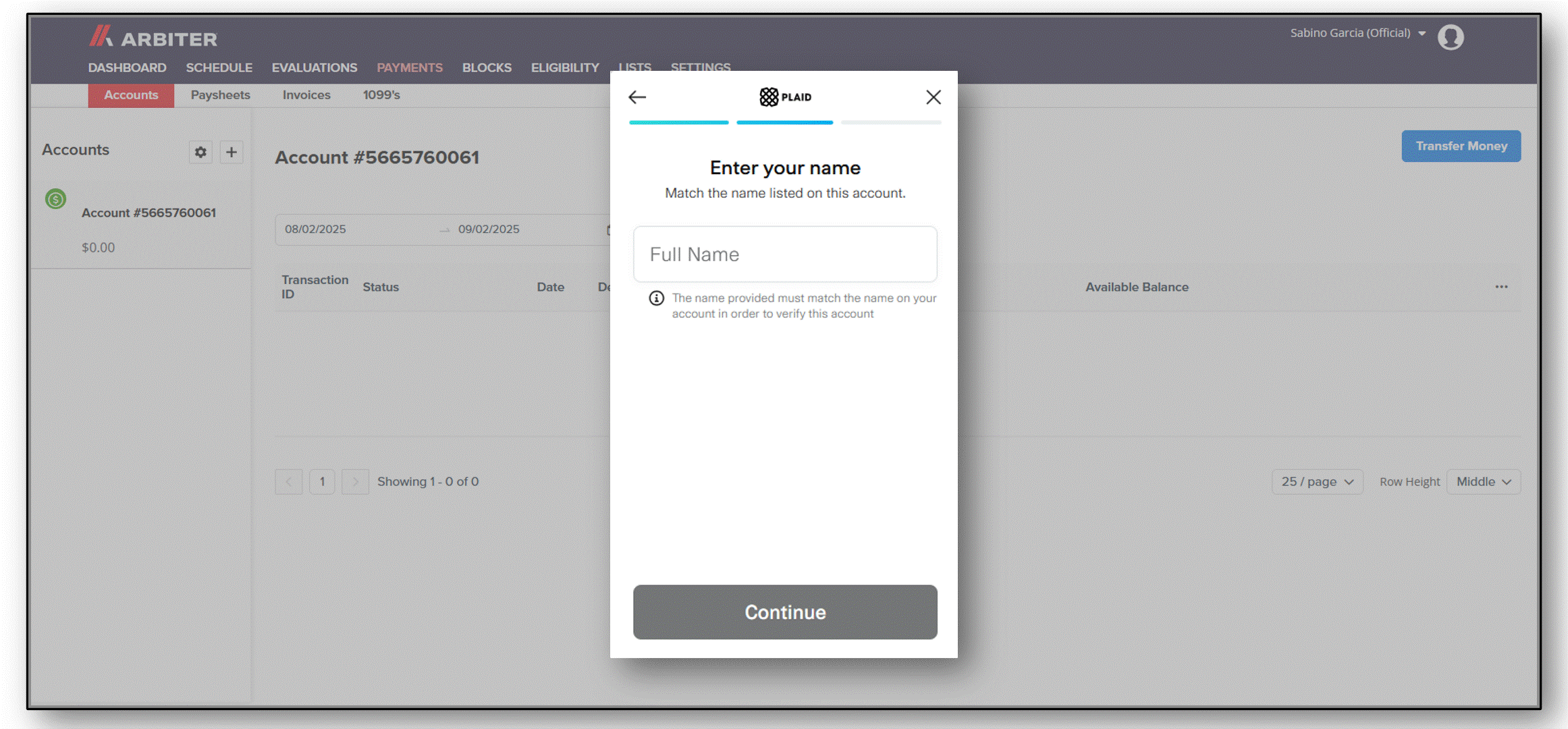 Linking a Bank Account to Arbiter Pay (Officials and Workers ...