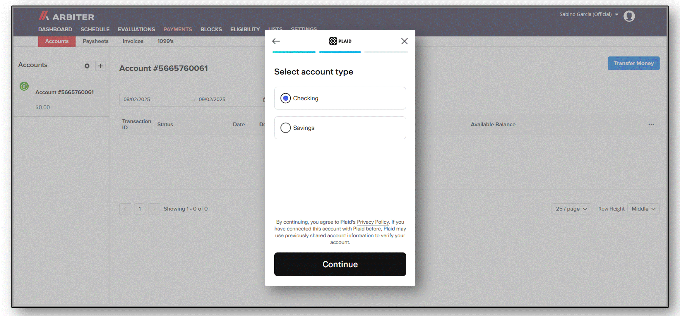Linking a Bank Account to Arbiter Pay (Officials and Workers ...