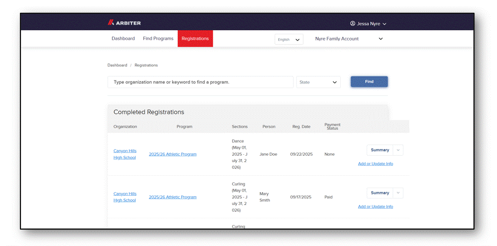 How do I Request a Refund for a Completed Registration? – ArbiterSports