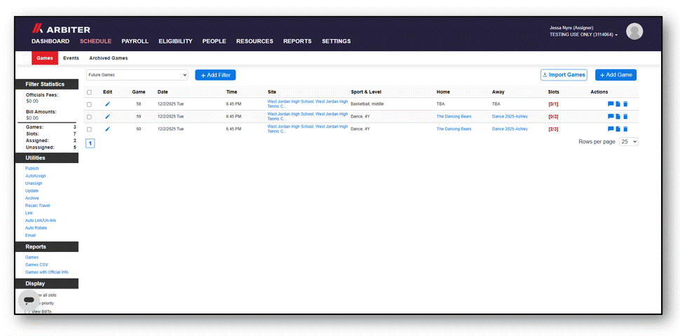 How do I Pull Schedule Tab Reports? – ArbiterSports