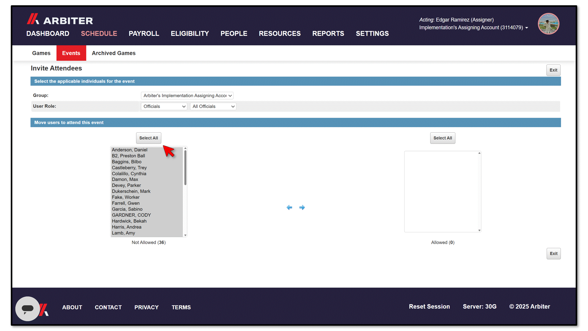 Managing Events in ArbiterOne – ArbiterSports