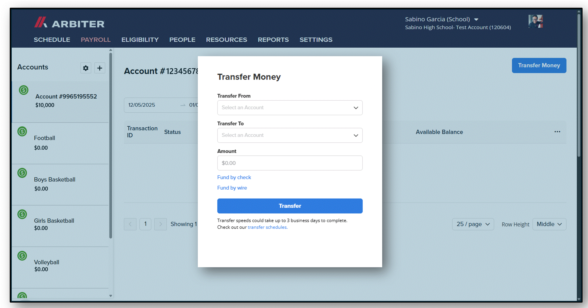How do I transfer funds between Arbiter Pay sub-accounts? – ArbiterSports